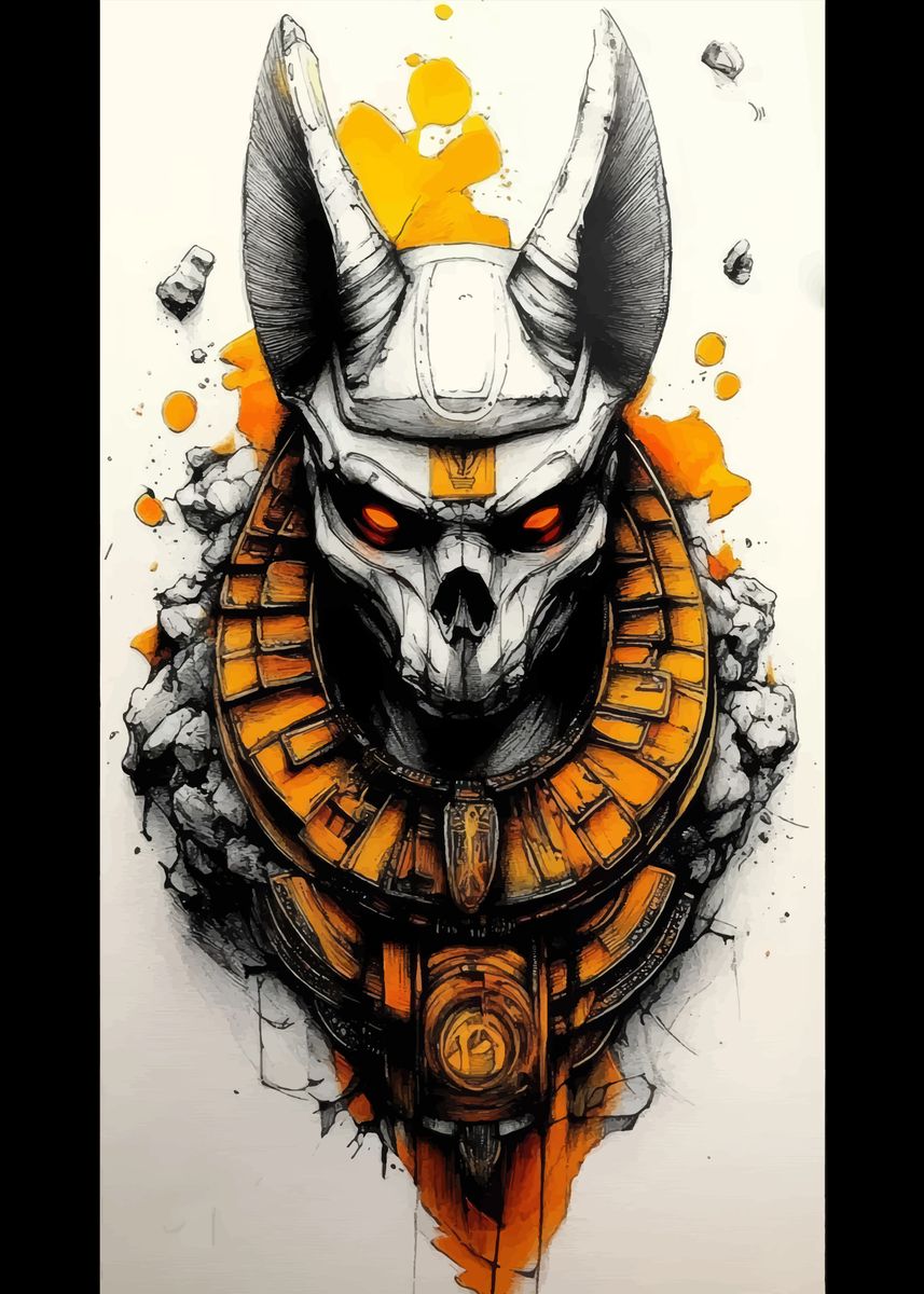 'Anubis Unleashed' Poster, picture, metal print, paint by Space Art ...