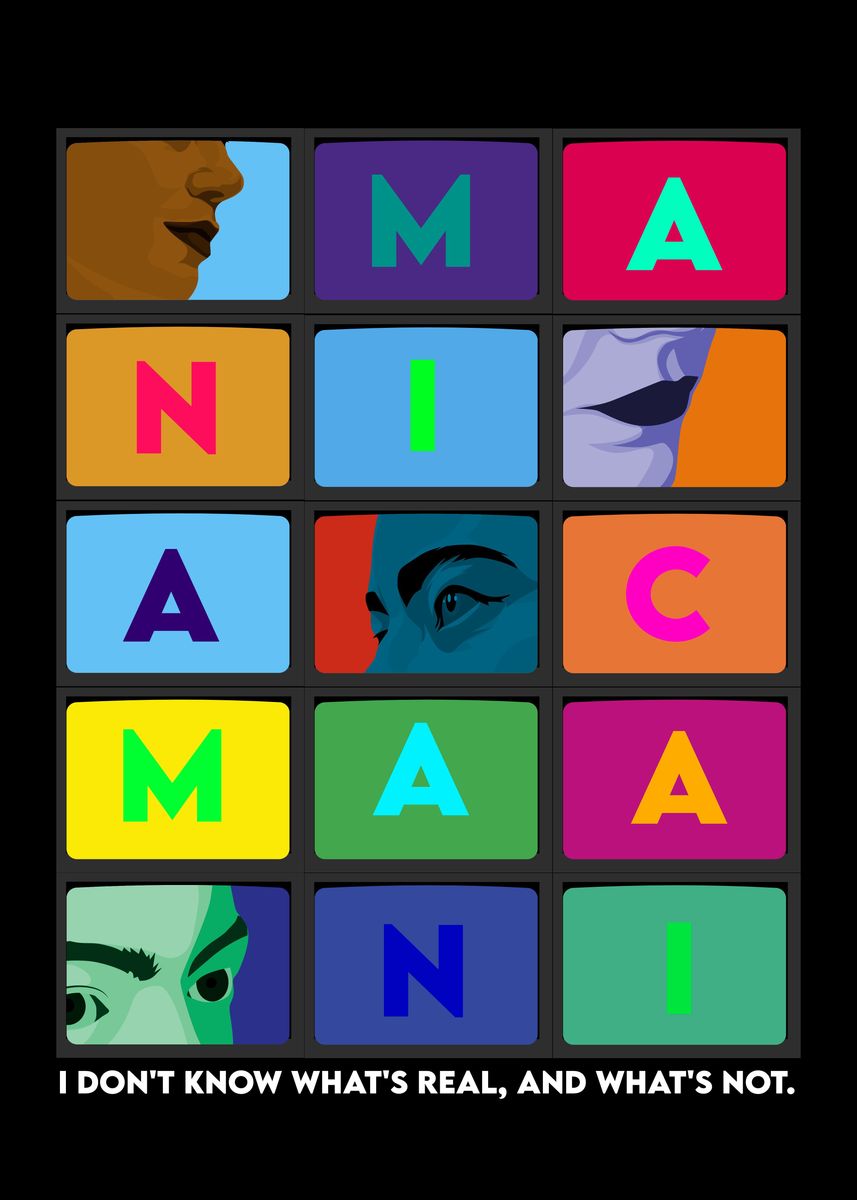 'maniac' Poster, picture, metal print, paint by geeks holic | Displate