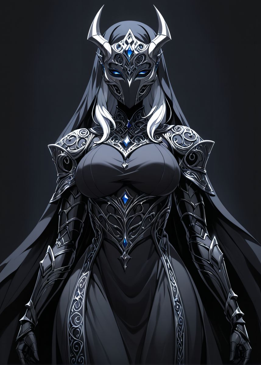 'Dark Fantasy Warrior Woman' Poster, picture, metal print, paint by ...