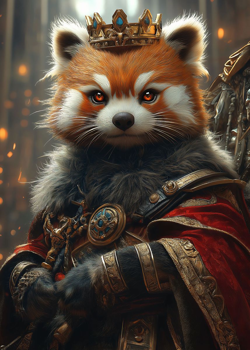 'Panda Monarch' Poster, picture, metal print, paint by Melvina Poole ...