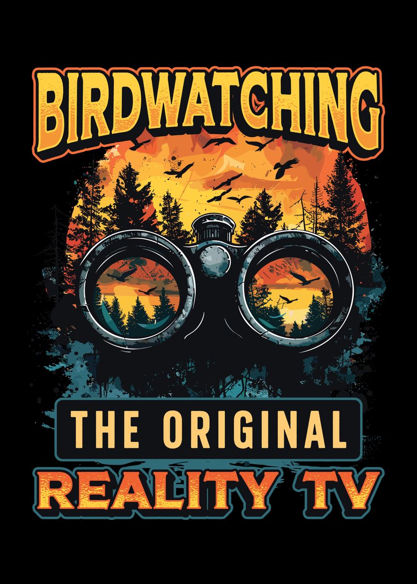 'Birdwatching Reality Tv' Poster, picture, metal print, paint by Sascha ...
