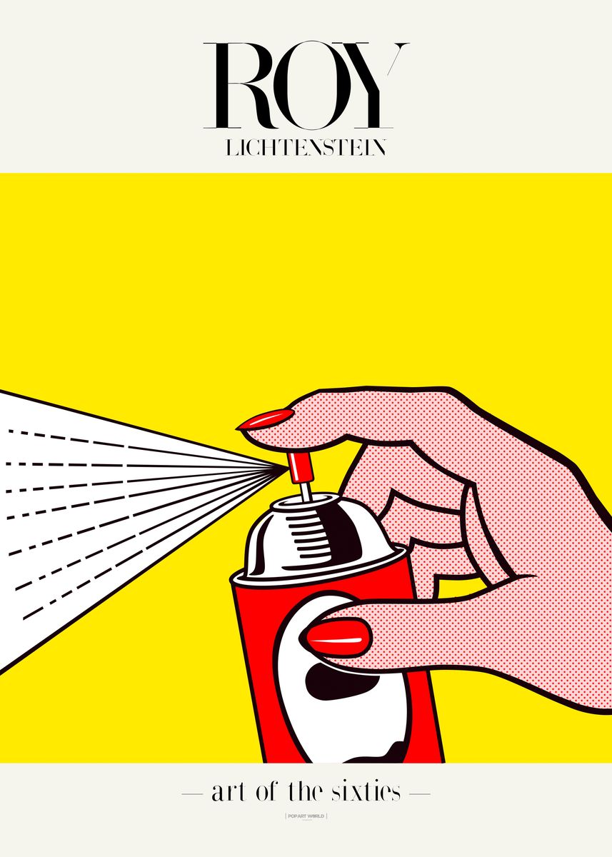 'SPRAY ROY' Poster, picture, metal print, paint by POP ART WORLD | Displate