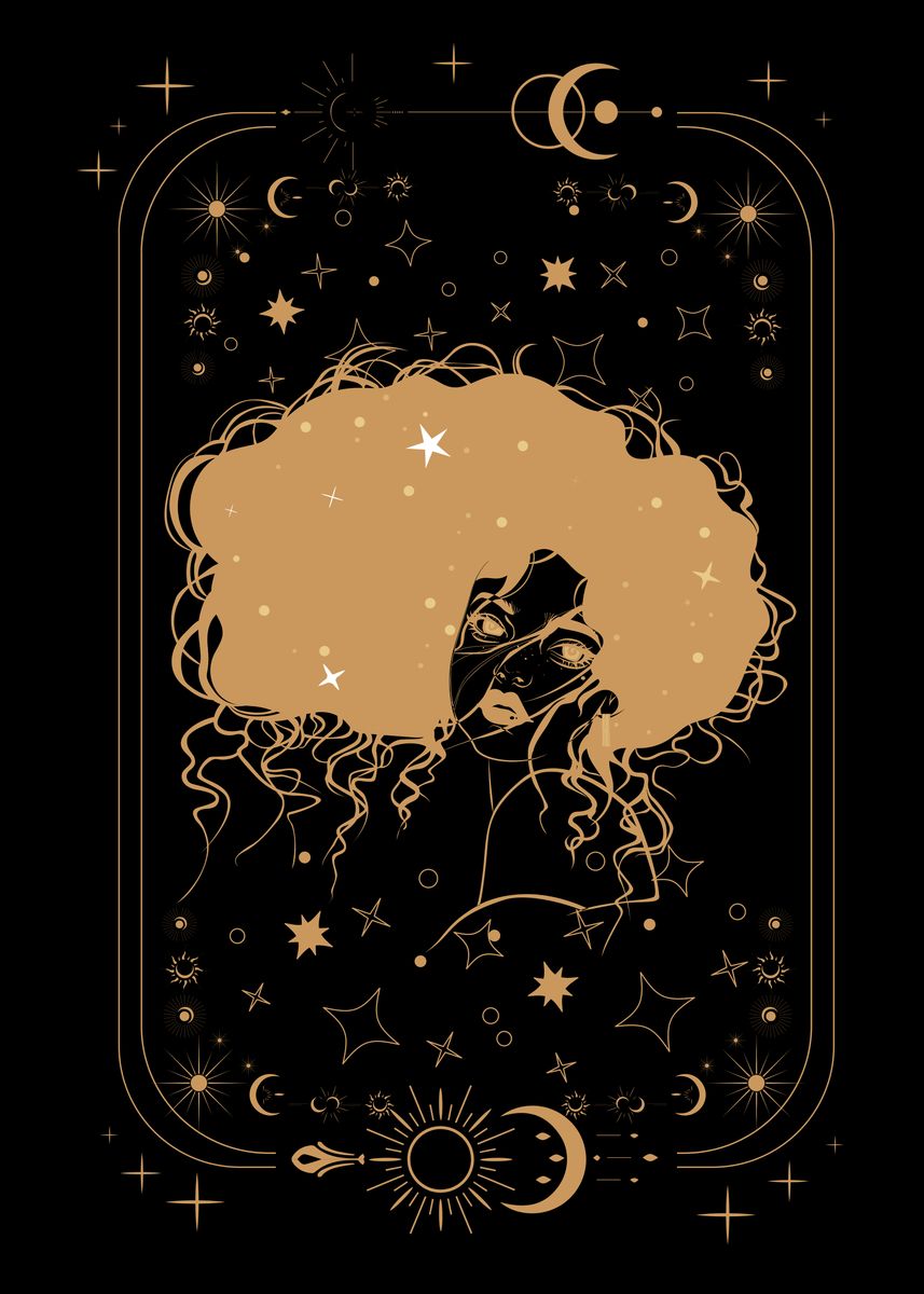 'Celestial Woman' Poster, picture, metal print, paint by Quirky Designs ...