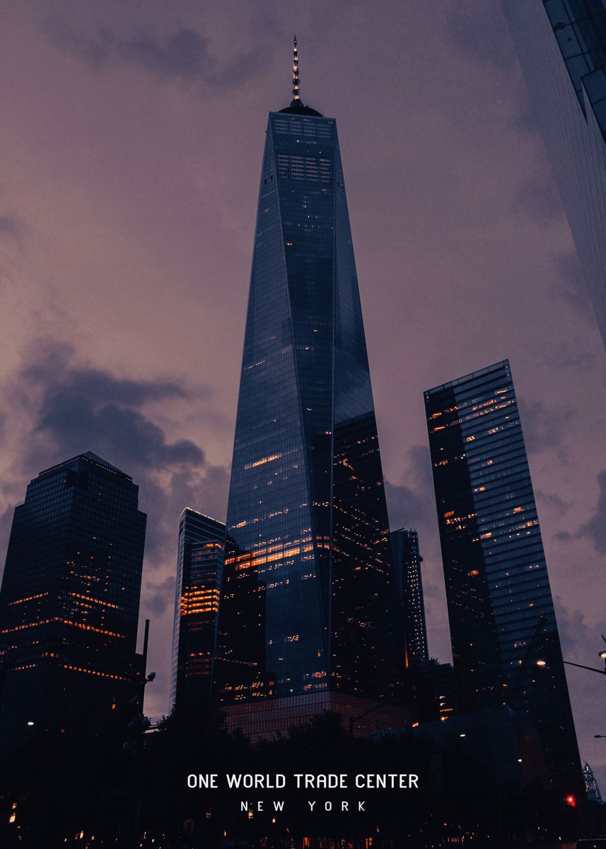 'One World Trade Center ' Poster, picture, metal print, paint by ...