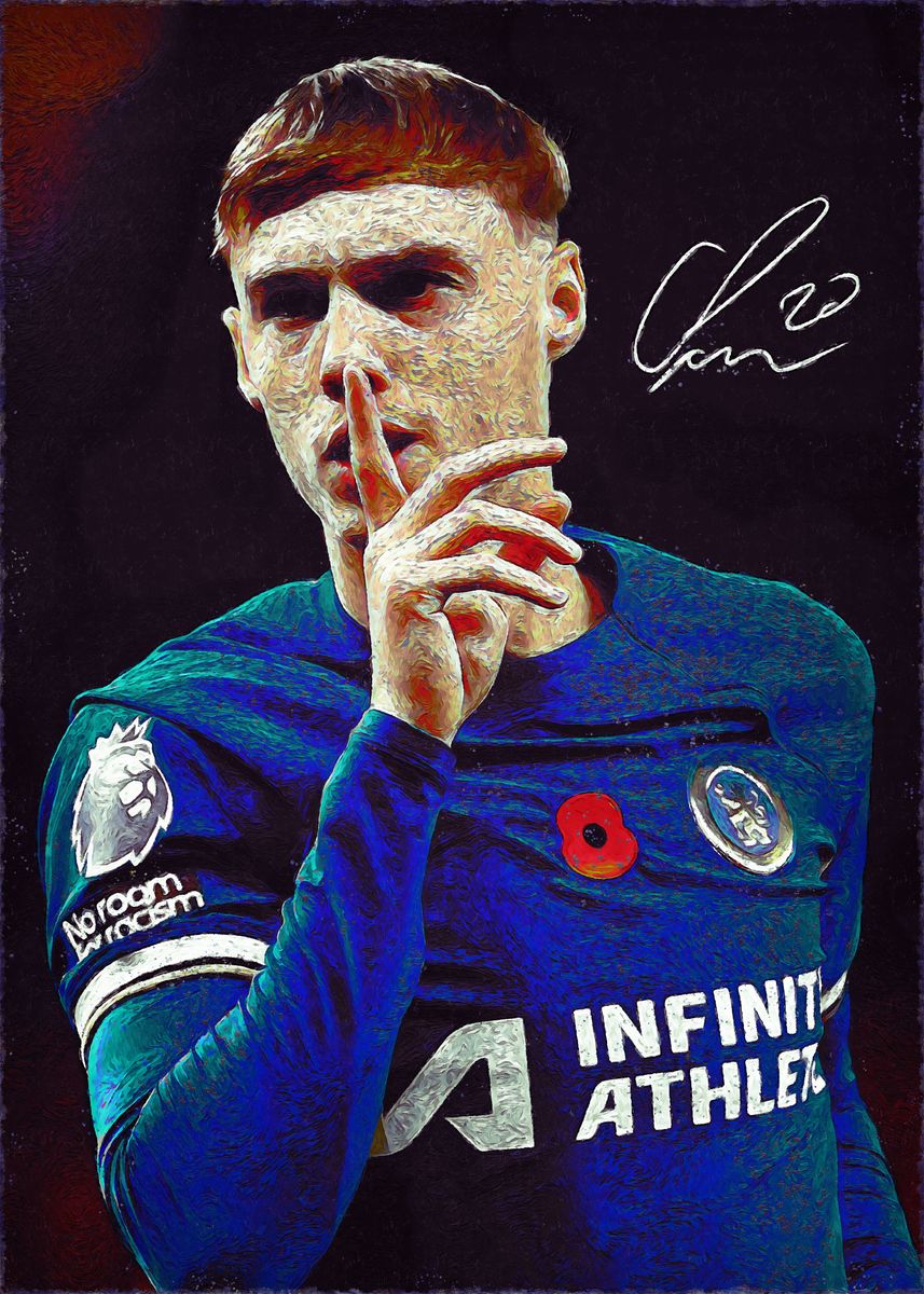 'Cole Palmer Portrait' Poster, picture, metal print, paint by Trending ...