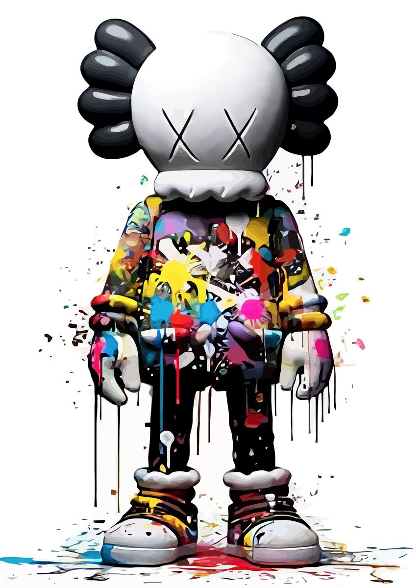 'Kaws graffiti' Poster, picture, metal print, paint by F1 Super Car ...