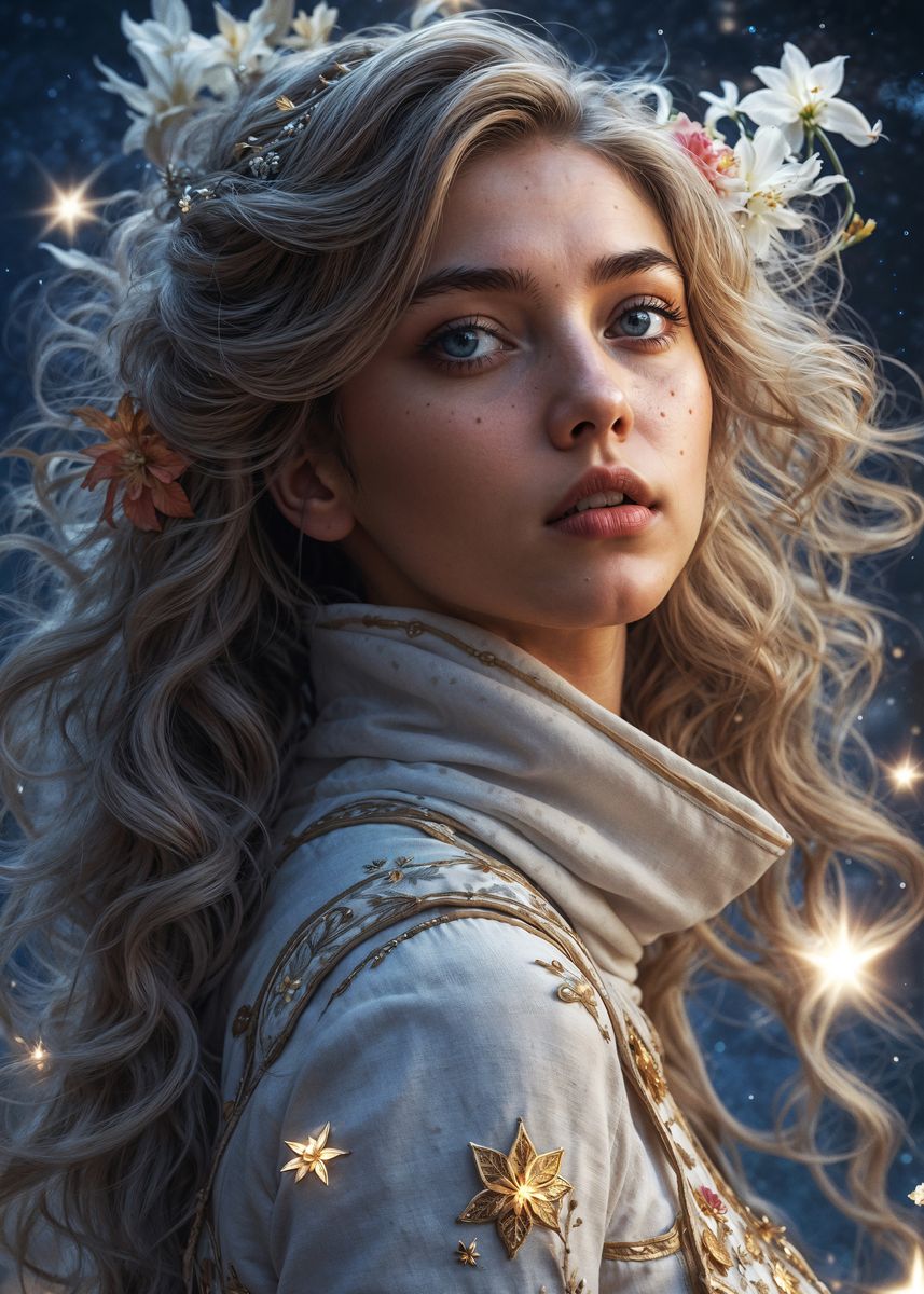 'Starry Night Portrait' Poster, picture, metal print, paint by ...