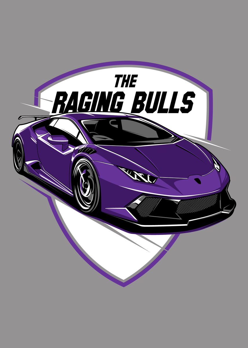 'The Raging Bulls' Poster, picture, metal print, paint by Naso | Displate