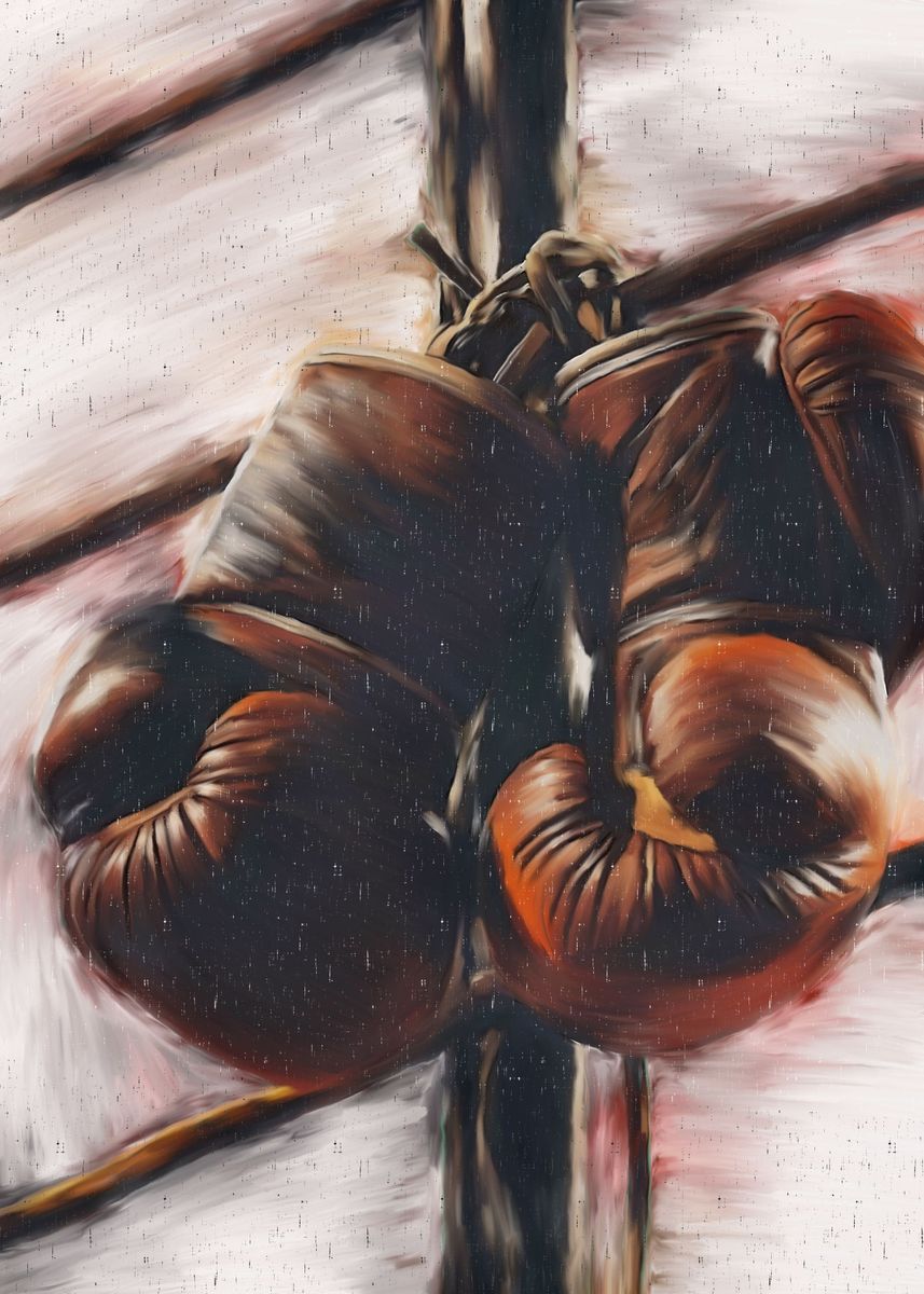 'Boxing Gloves Posters' Poster, picture, metal print, paint by Defi ...