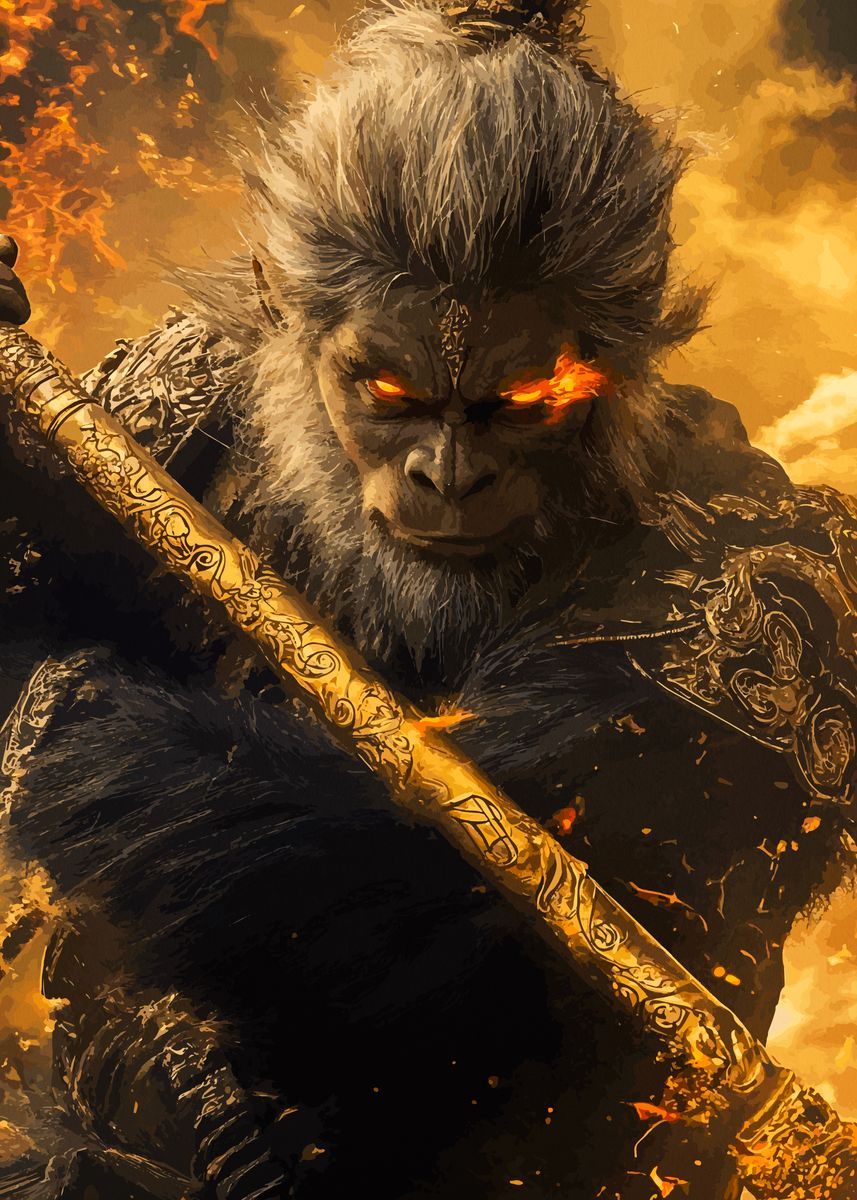 'Black Myth Wukong ' Poster, picture, metal print, paint by Gabriel dfv ...