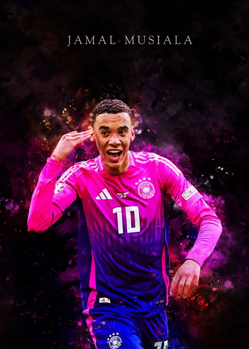 'Jamal Musiala' Poster, picture, metal print, paint by HANA STUDIO ...