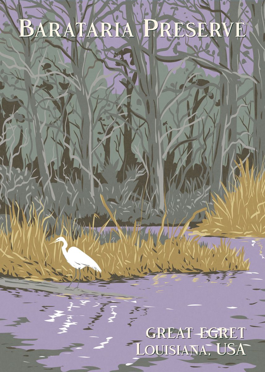 'Barataria Preserve' Poster, picture, metal print, paint by Jordan ...