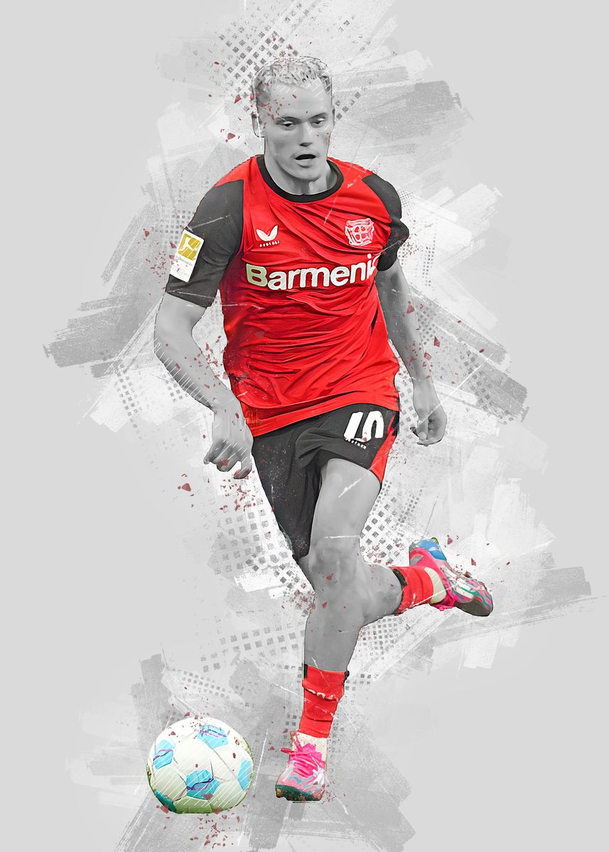 'Florian Wirtz Player Action' Poster, picture, metal print, paint by ...