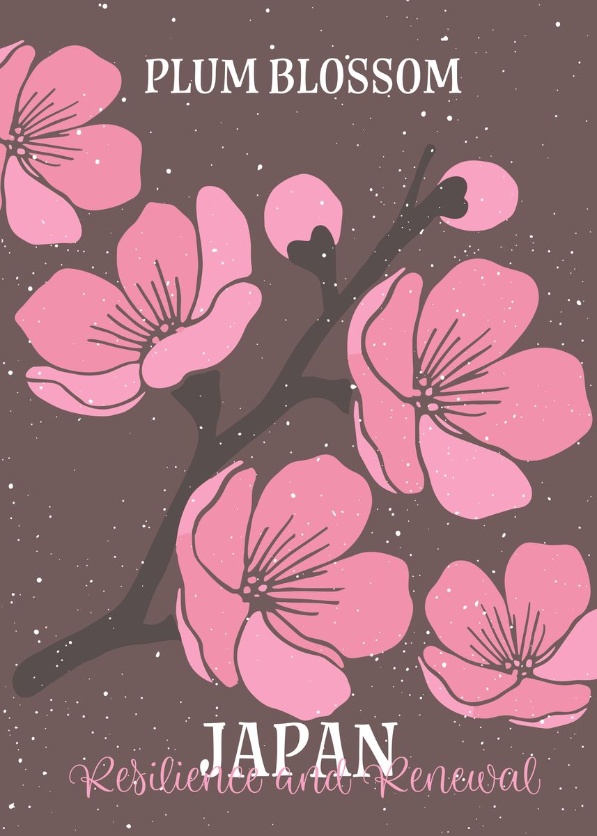 'Plum Blossom Japan' Poster, picture, metal print, paint by Shayblue ...