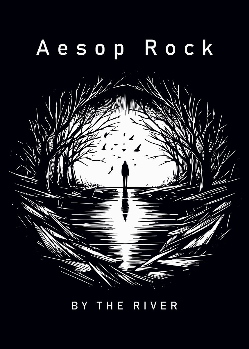 'Aesop Rock By The River' Poster, picture, metal print, paint by ...