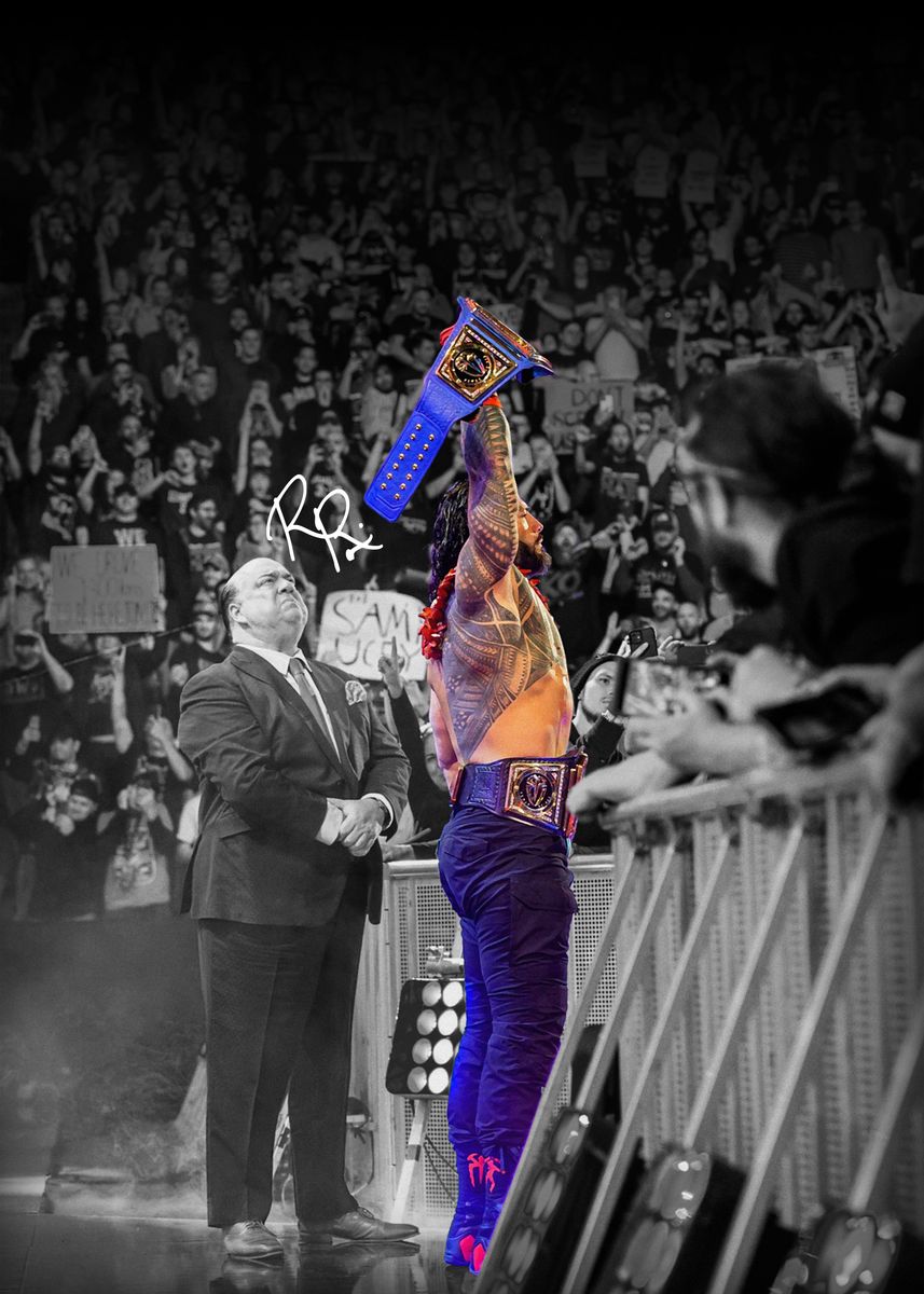 'Roman Reigns' Poster, picture, metal print, paint by ART One | Displate
