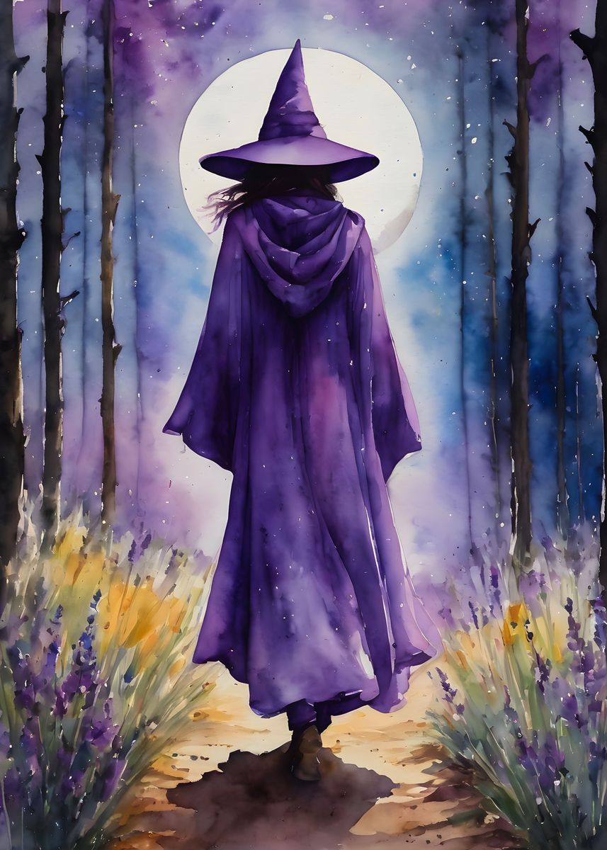 'The Lavender Witch ' Poster, picture, metal print, paint by Lyra O ...