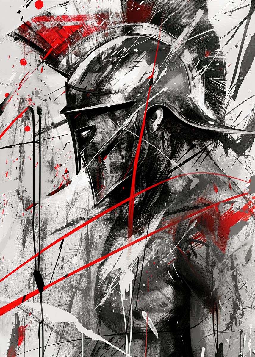 'Spartan Warrior Art' Poster, picture, metal print, paint by Ben Krefta ...