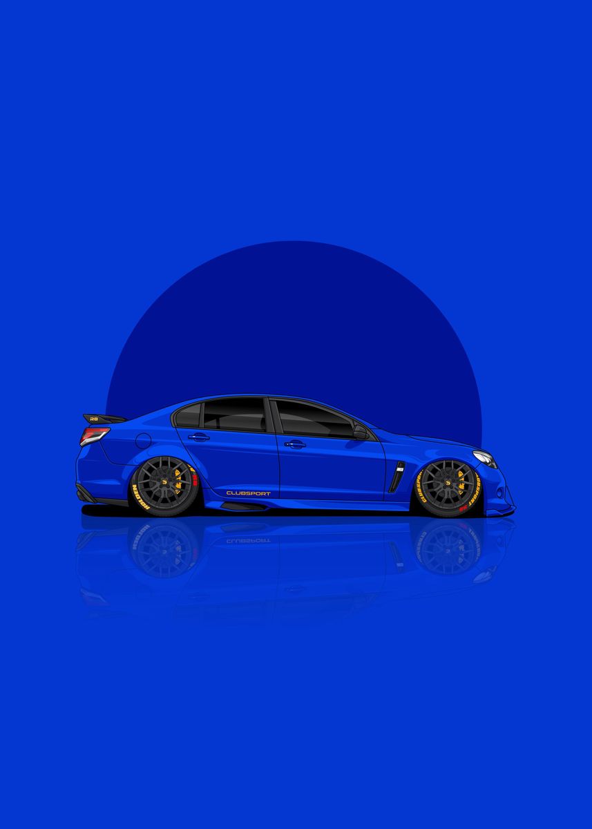 'Art Holden HSV R8 Blue' Poster, picture, metal print, paint by Dodi ...