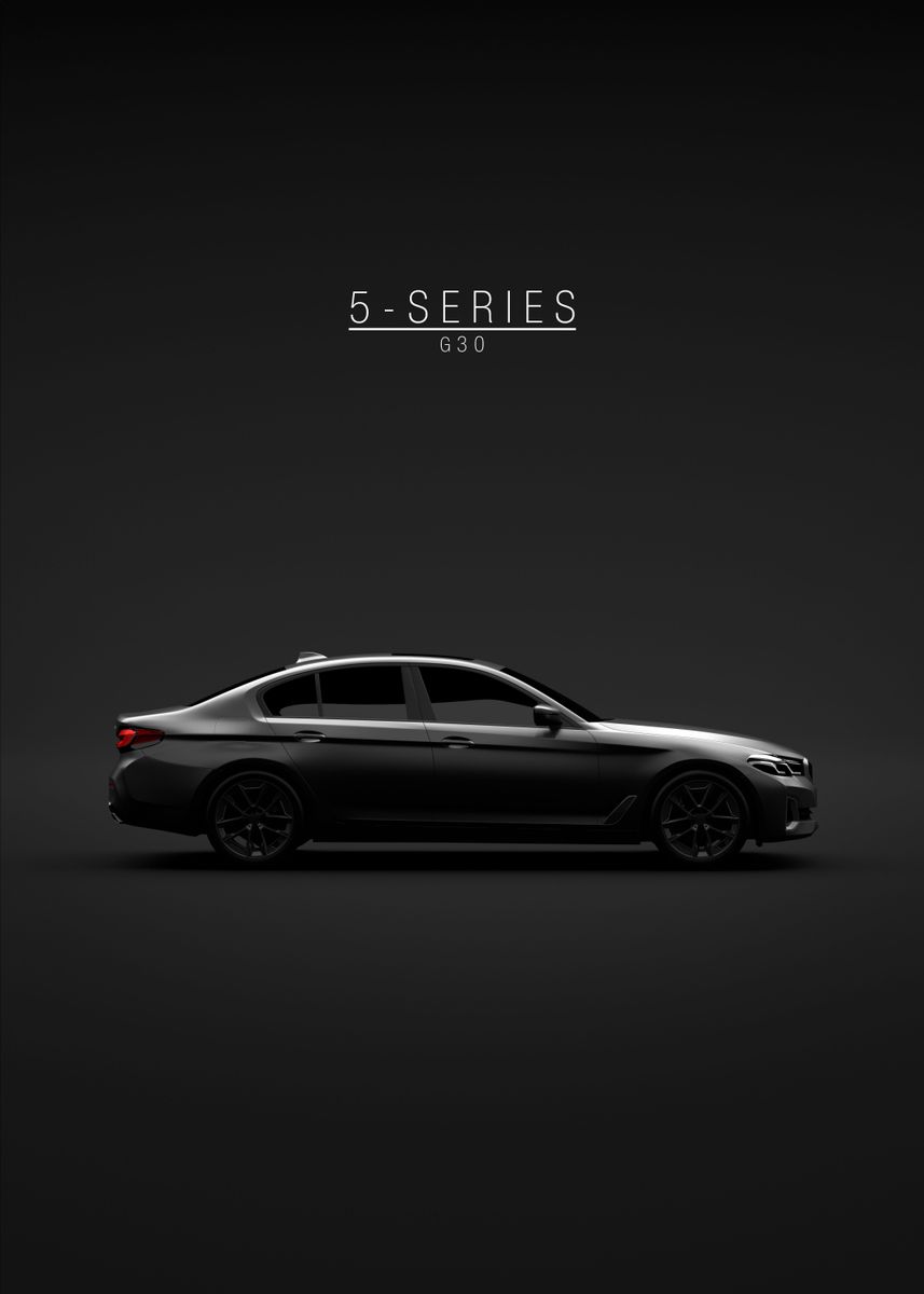 '2021 BMW 5 Series G30' Poster, picture, metal print, paint by 21 MXM ...