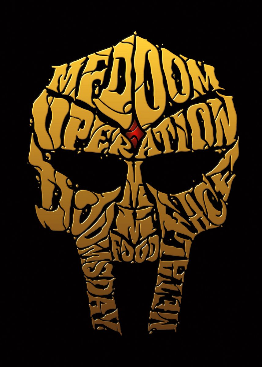 'Mf Doom Mask' Poster, picture, metal print, paint by Black Hole Art ...