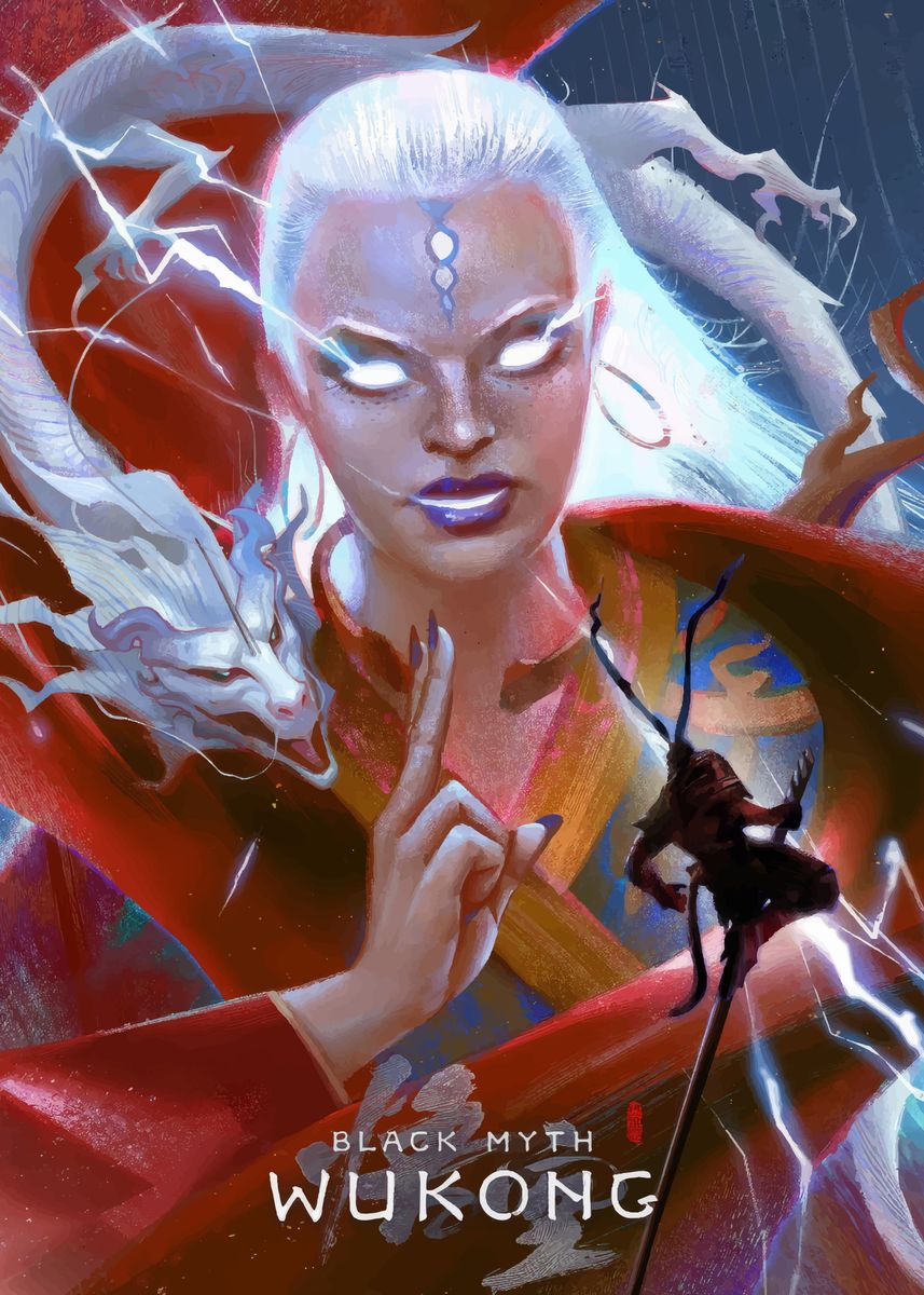 'black myth wukong' Poster, picture, metal print, paint by Ansell ART ...