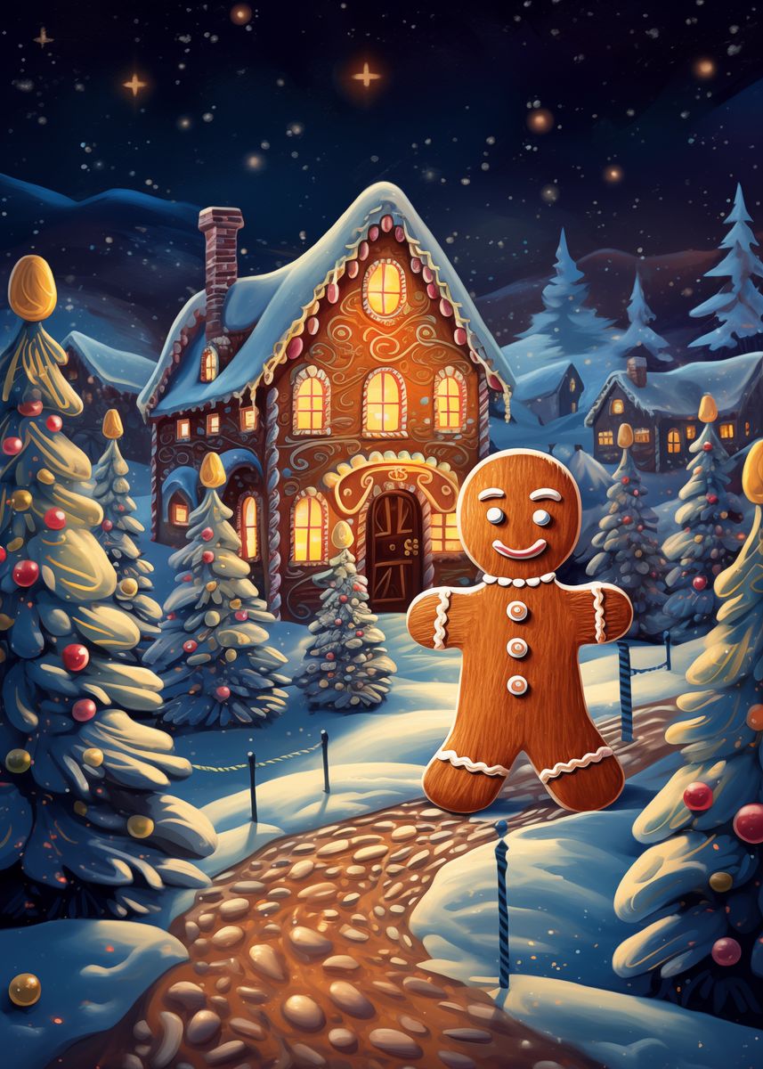 'Gingerbread Man' Poster, picture, metal print, paint by Destinie ...
