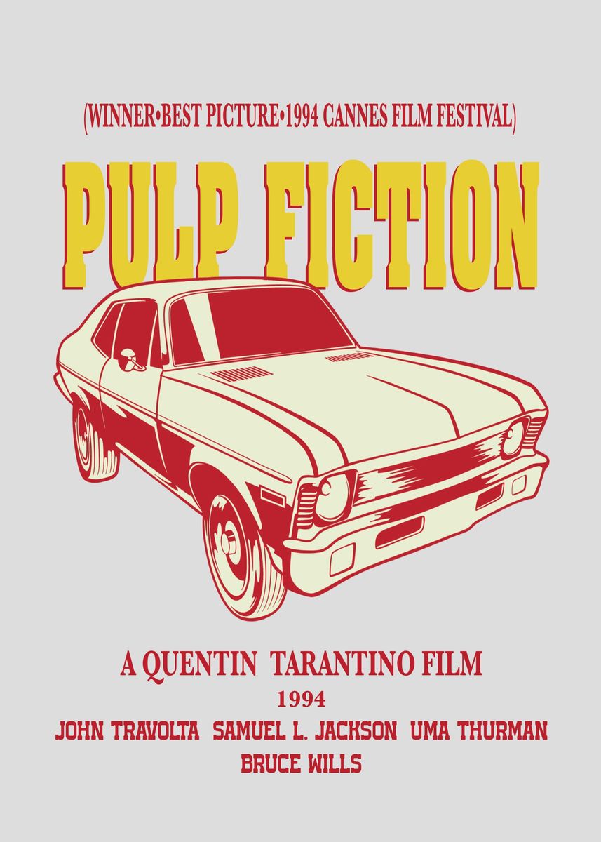 'Pulp Fiction car' Poster, picture, metal print, paint by Magic Apes ...