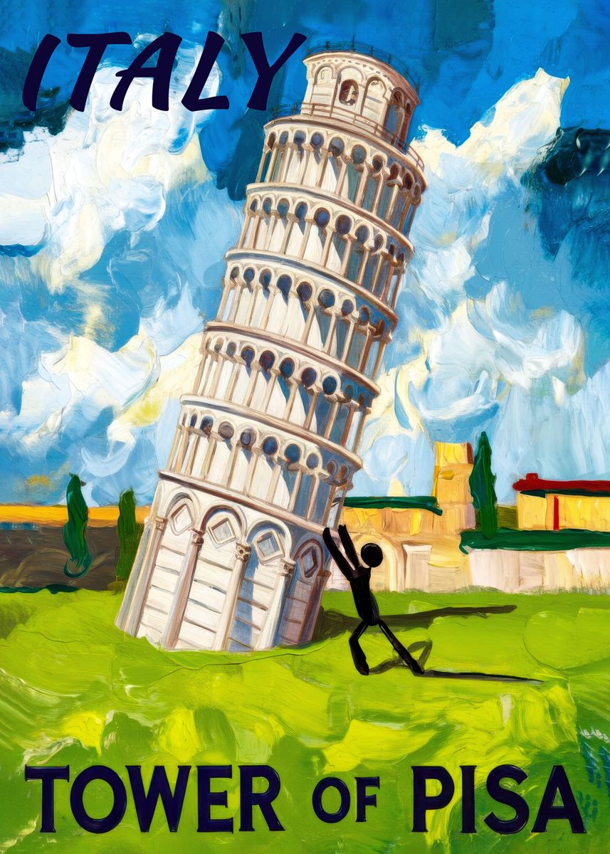 'Leaning Tower of Pisa' Poster, picture, metal print, paint by Steel ...