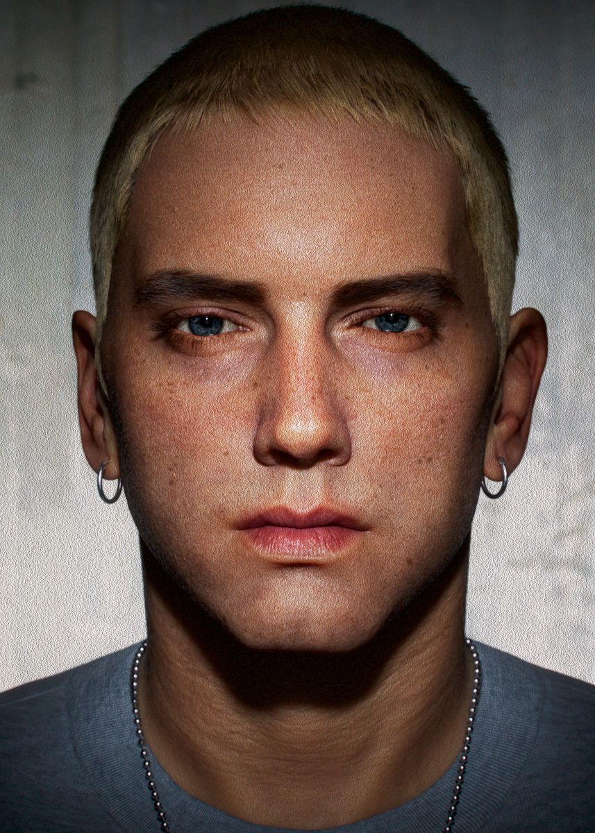 'Eminem Portrait' Poster, picture, metal print, paint by Donero | Displate