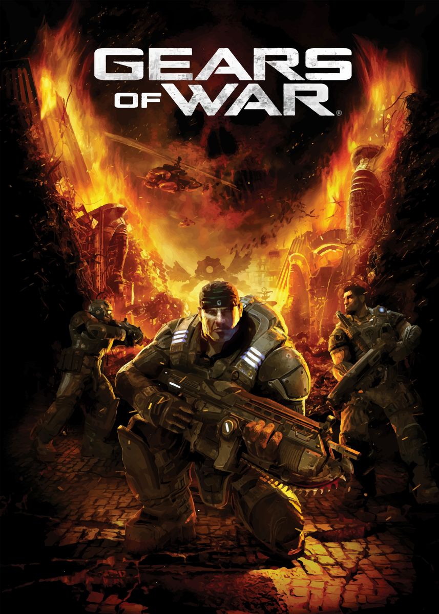 'Gears of War Cover Art' Poster, picture, metal print, paint by om ...