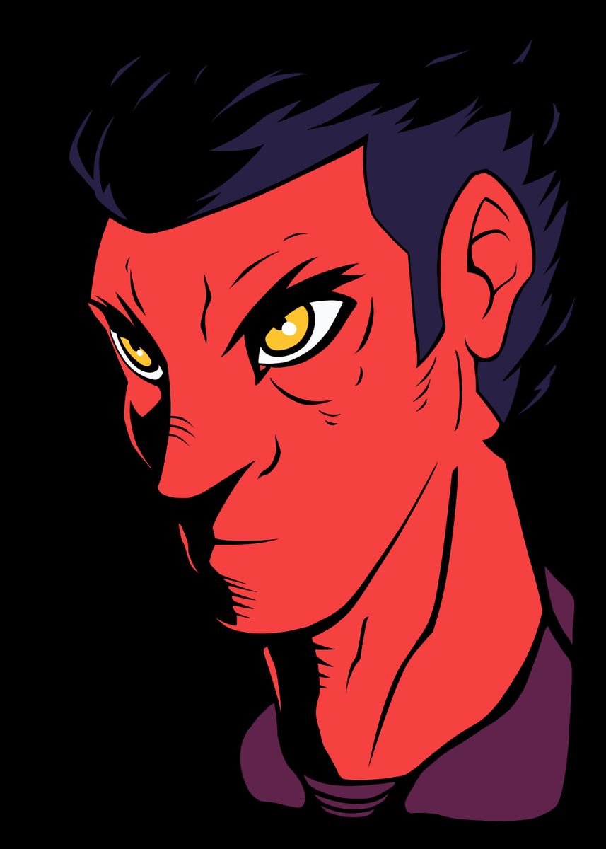 'Red-Skinned Man beholding' Poster, picture, metal print, paint by ...