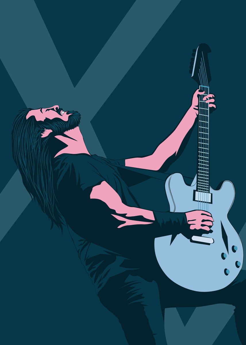 'David Eric Grohl' Poster, picture, metal print, paint by geeks holic ...