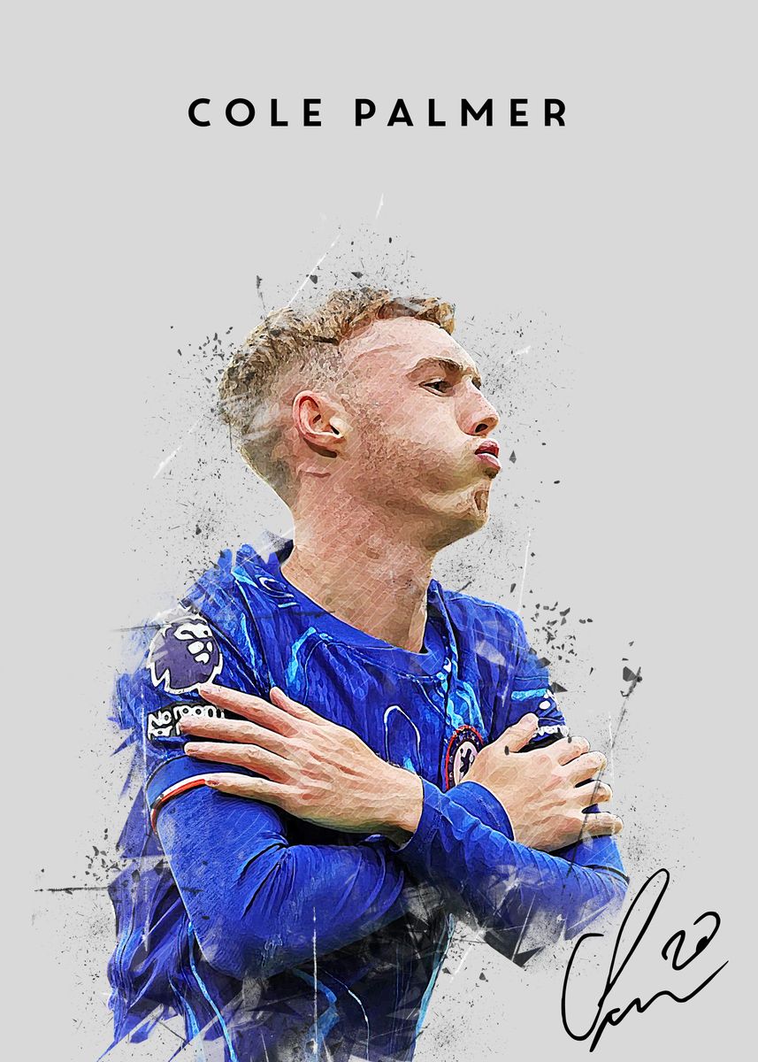 'Cole Palmer Football Art' Poster, picture, metal print, paint by ...