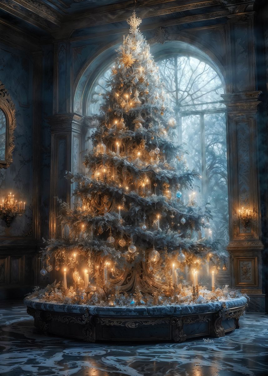 'Ornate Christmas Tree' Poster, picture, metal print, paint by Alice ...