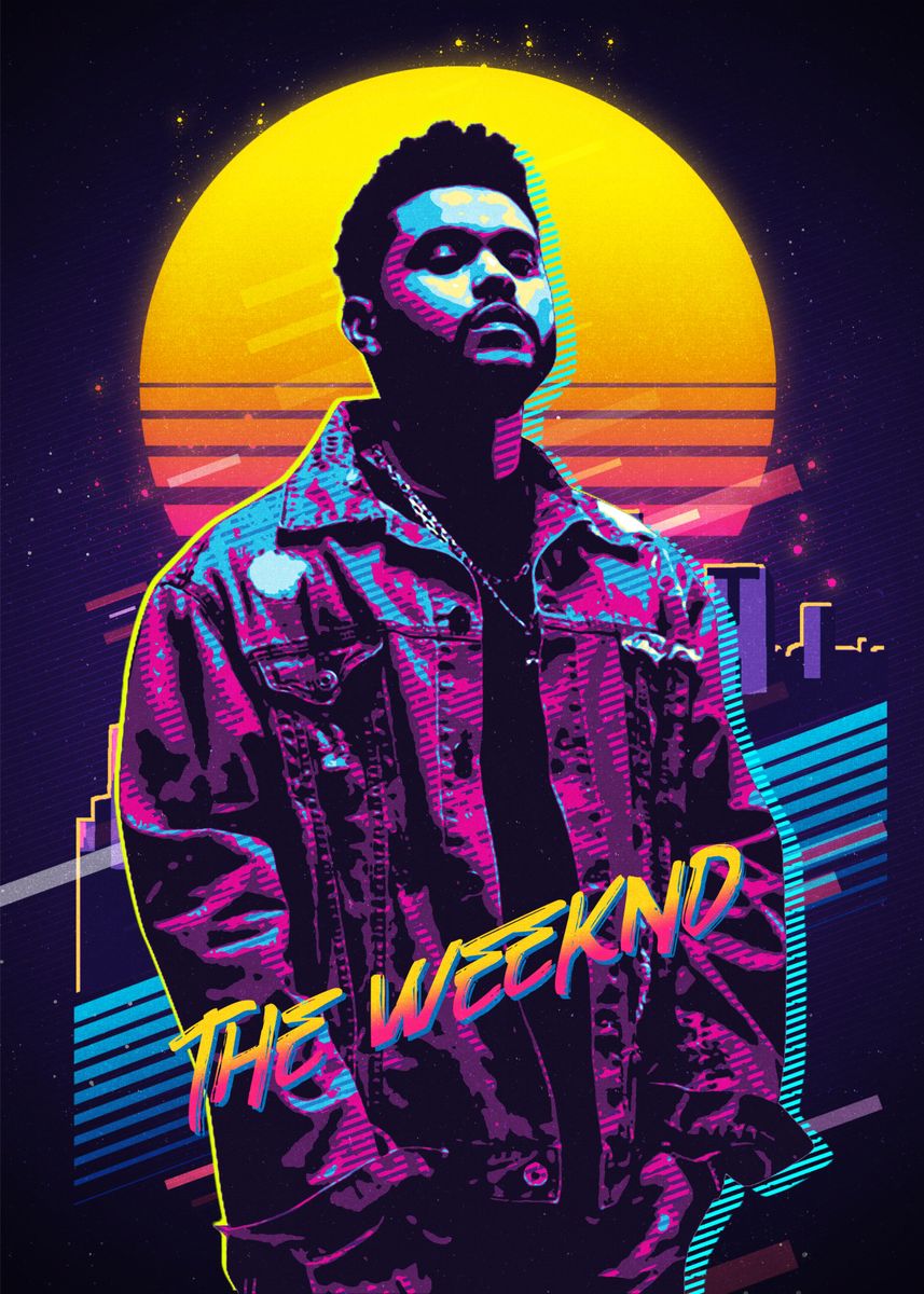 'The Weeknd Retro Art' Poster, picture, metal print, paint by Aesthetic ...