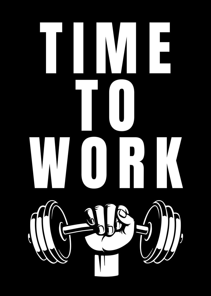 'Time to Work Out Gym' Poster, picture, metal print, paint by gani ...
