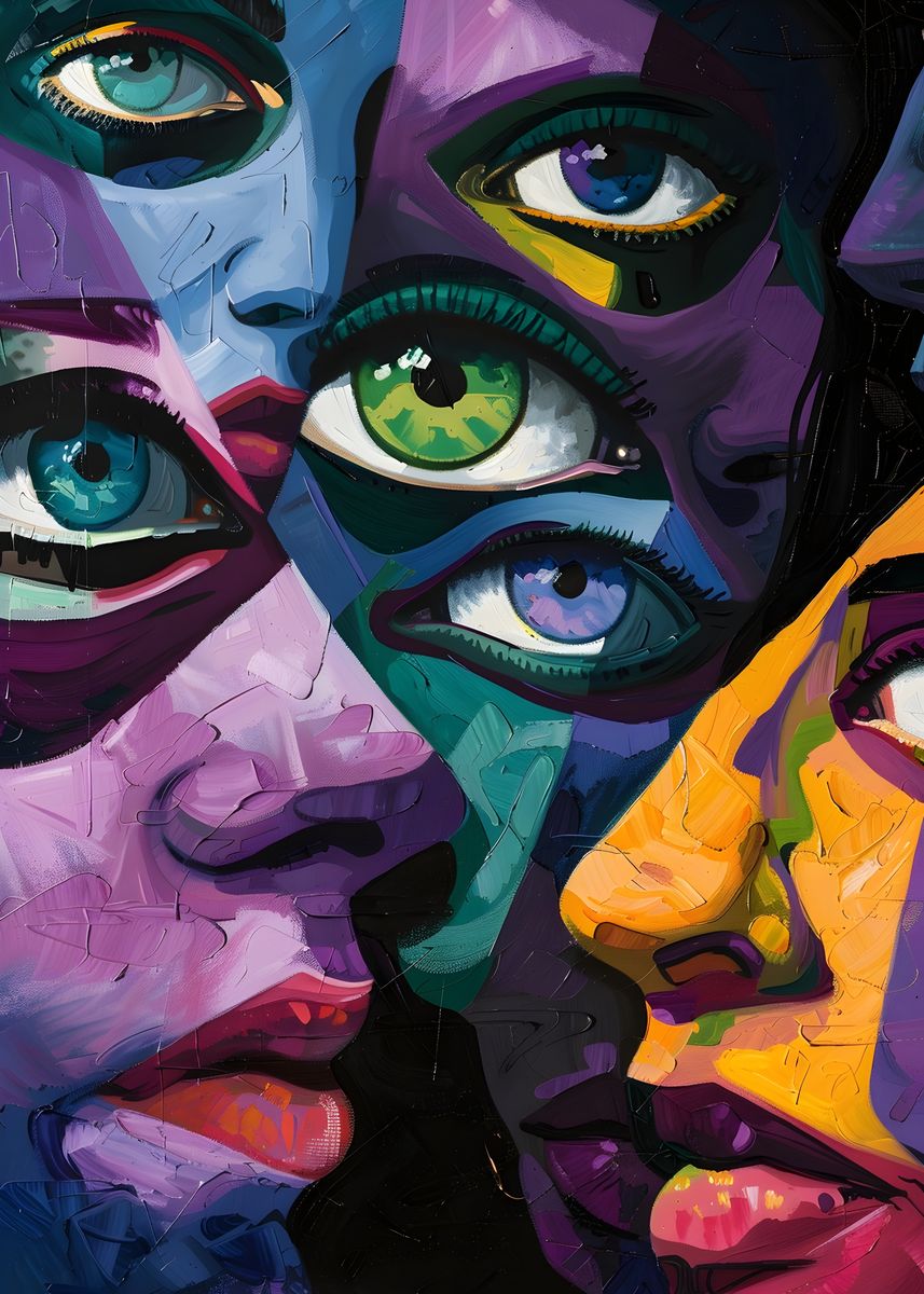 'Eyes of the Psyche' Poster, picture, metal print, paint by InkAura ...