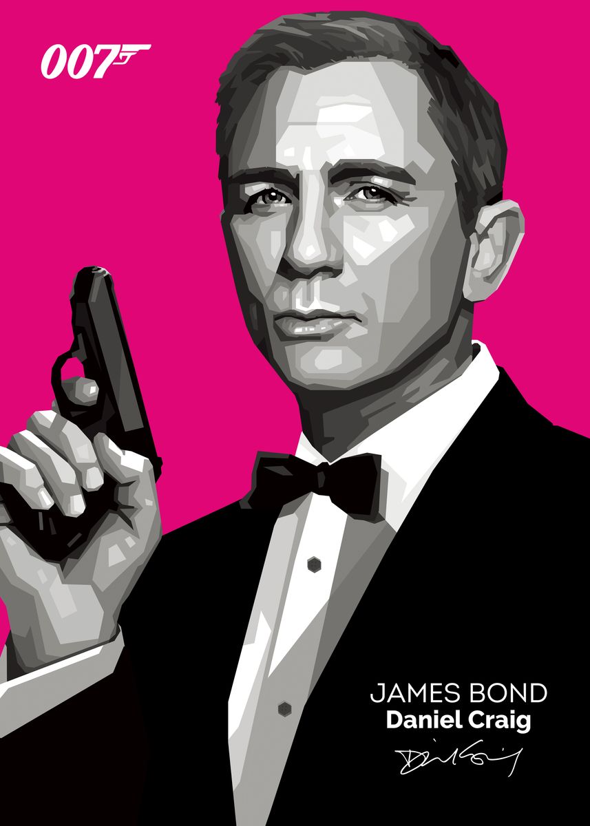 'Daniel Craig James Bond 007' Poster, picture, metal print, paint by ...