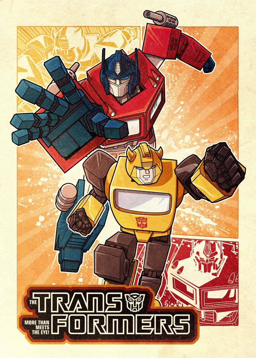 'Optimus Bumblebee Comic' Poster, picture, metal print, paint by ...