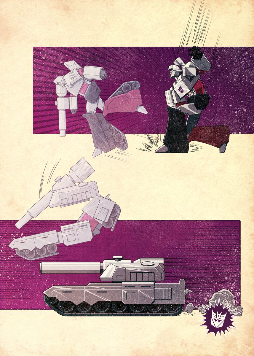'Megatron Transformation' Poster, picture, metal print, paint by ...