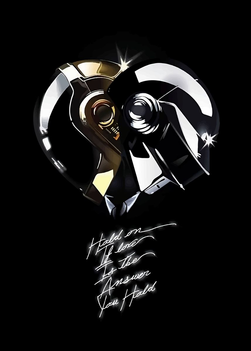 'Daft Punk Heart' Poster, picture, metal print, paint by ABADI JAYYA ...