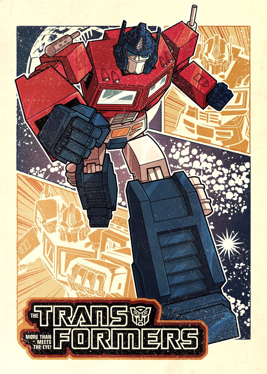 'Optimus Prime Comic' Poster, picture, metal print, paint by ...