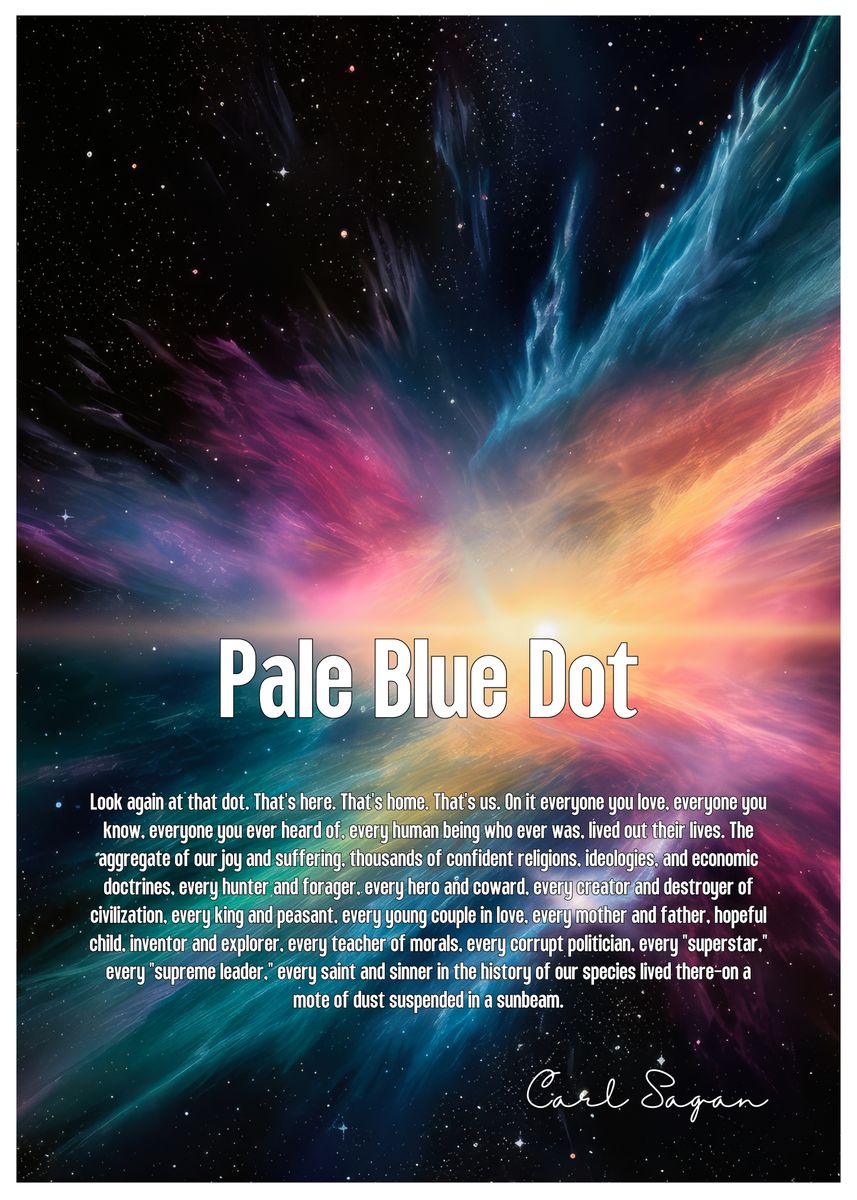 'Pale Blue Dot - Earth from Space' Poster, picture, metal print, paint ...