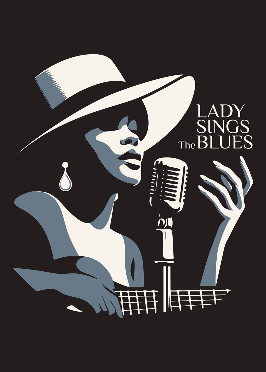 'Lady Sings The Blues ' Poster, picture, metal print, paint by Muhammad ...