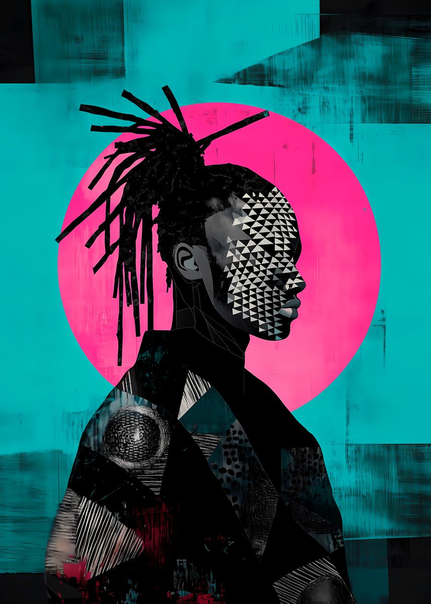 'Geometric Samurai' Poster, picture, metal print, paint by Diego Silva ...