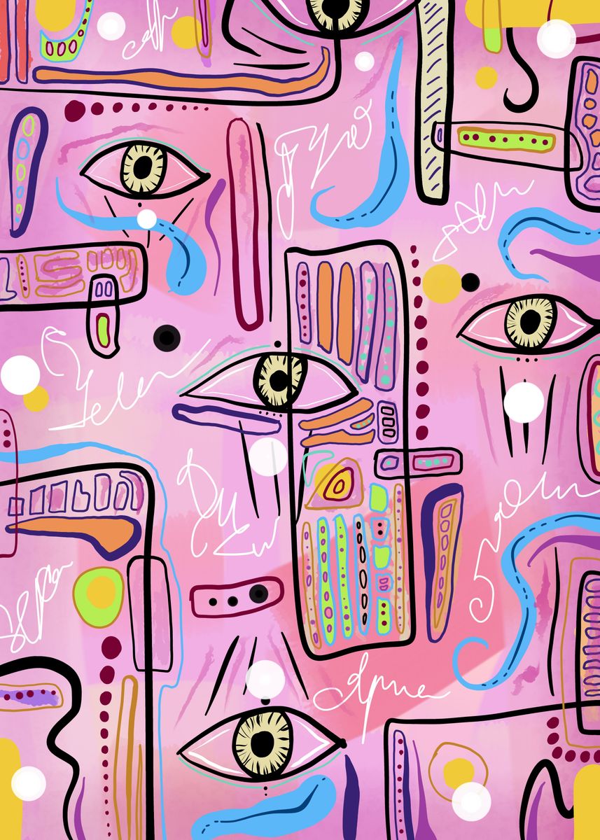 'Pink Mindset' Poster, picture, metal print, paint by mermaideleine ...