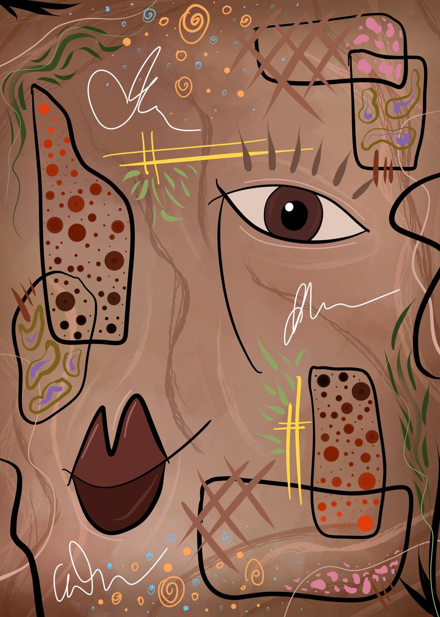 'Brown Mindset' Poster, picture, metal print, paint by mermaideleine ...