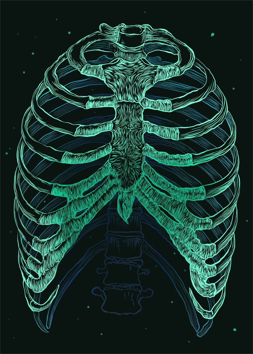 'The Magical Rib Cage' Poster, picture, metal print, paint by ...