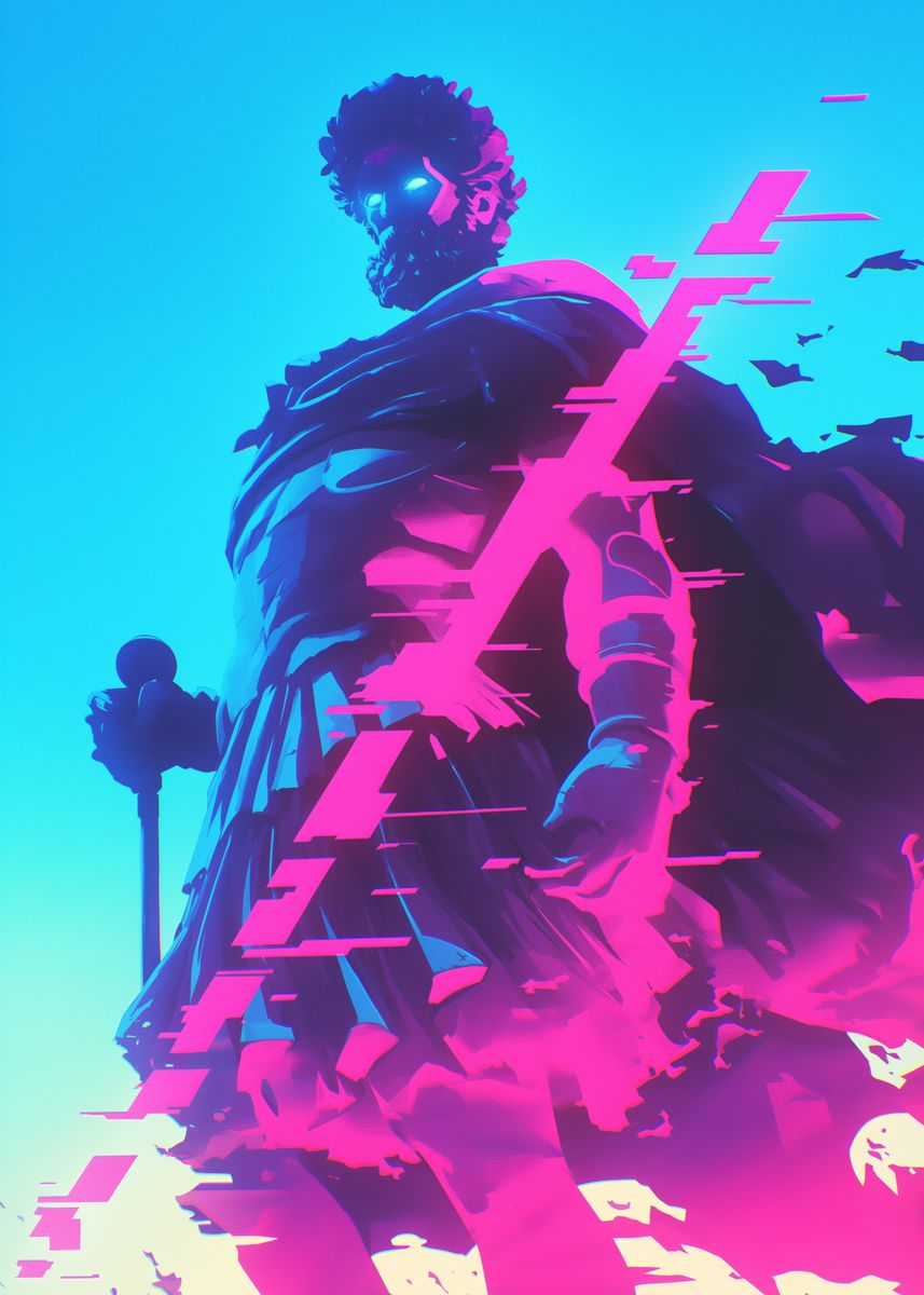 'Neon Spartans 7' Poster, picture, metal print, paint by Cyber Nomad ...